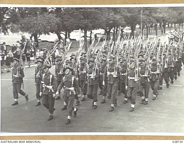 PERTH, AUSTRALIA. 1942-11-03. A.I.F. MARCH THROUGH THE CITY OF PERTH. A ...