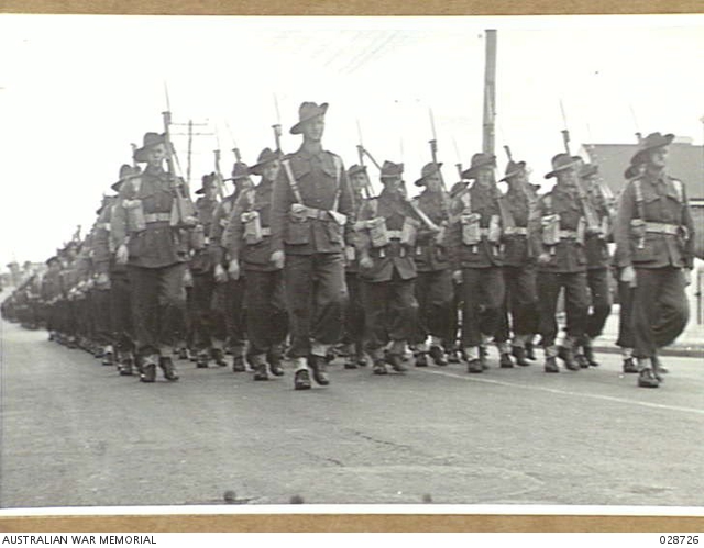 PERTH, AUSTRALIA. 1942-11-03. A.I.F. MARCH THROUGH THE CITY OF PERTH. A ...