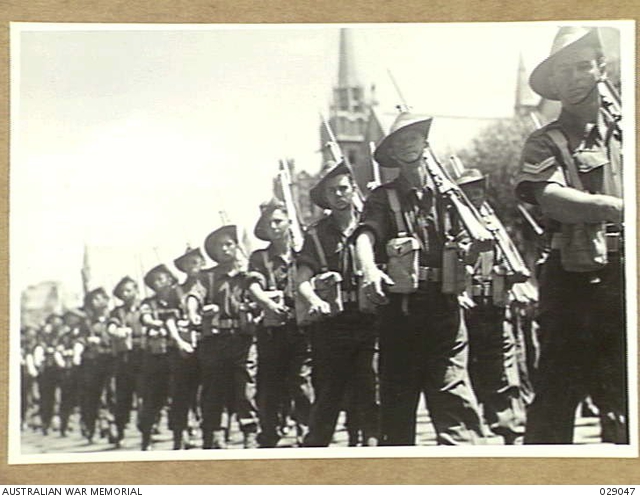 PERTH, AUSTRALIA. 1943-02-05. MARCH OF 13TH AUSTRALIAN INFANTRY BRIGADE ...
