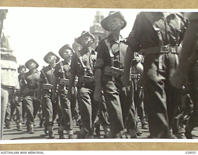PERTH, AUSTRALIA. 1943-02-05. MARCH OF 13TH AUSTRALIAN INFANTRY BRIGADE ...