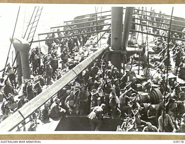 FREMANTLE, AUSTRALIA. 1943-02-19. RETURN OF THE 9TH AUSTRALIAN DIVISION ...