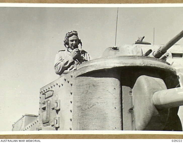 Field exercises of 2/10th Australian Armoured Regiment. The Commanding ...