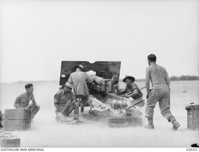 FORBES, AUSTRALIA. 1943-02. NO. 1 GUN, OF "F" TROOP, 2/2 FIELD REGIMENT ...