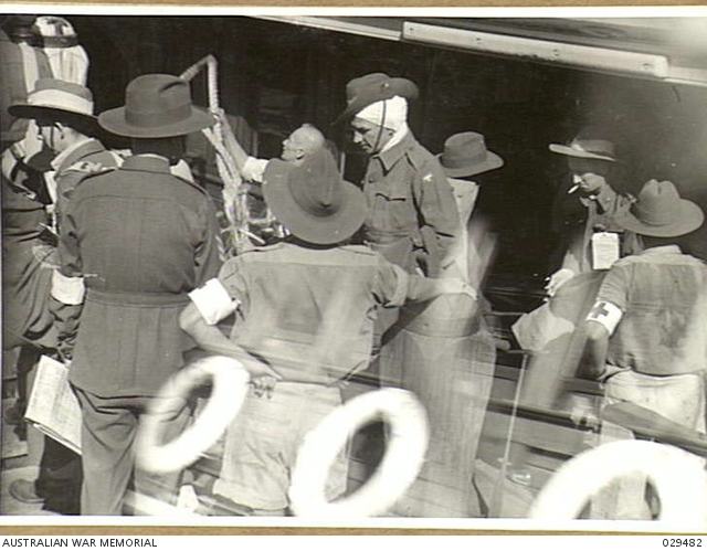 SYDNEY, AUSTRALIA. 1943-02-27. WOUNDED MEMBERS OF THE 9TH AUSTRALIAN ...