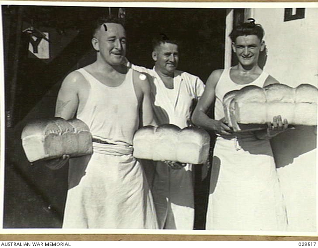 HMAS AUSTRALIA, AT SEA. 1943-02. THE SHIP'S BAKERS OF HMAS AUSTRALIA ...