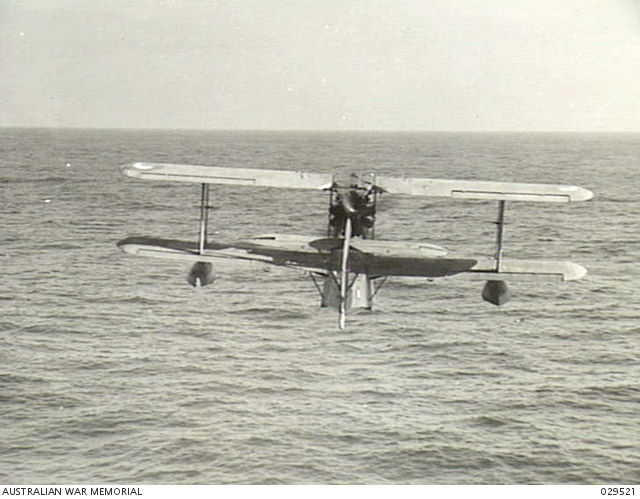 The Supermarine Walrus amphibian aircraft just after it had left the ...