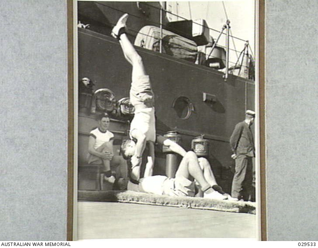 HMAS AUSTRALIA, AT SEA. 1943-02. MIDSHIPMEN OF HMAS AUSTRALIA AT ...