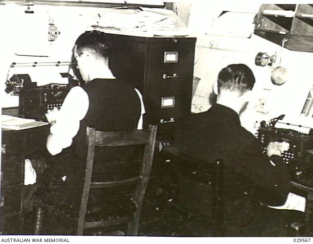 GENERAL SCENE INSIDE THE ADMIRAL'S OFFICE ON BOARD HMAS AUSTRALIA ...