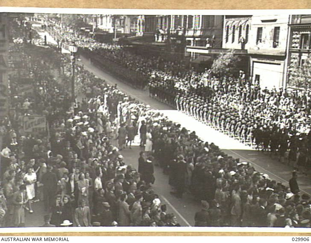 MELBOURNE, AUSTRALIA. 1943-03-26. GENERAL VIEW OF THE MARCH OF THE ...