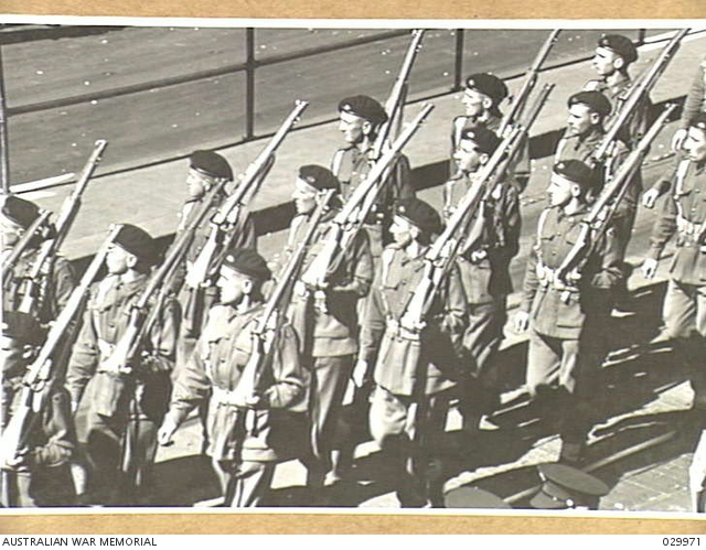 MELBOURNE, AUSTRALIA. 1943-03-31. CLOSE-UP OF MEMBERS OF THE 9TH ...