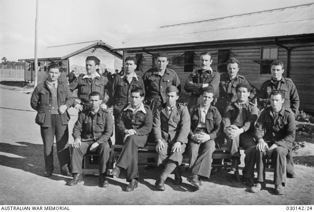 Hay, NSW. 9 September 1943. Group of Italian prisoners of war (POW ...