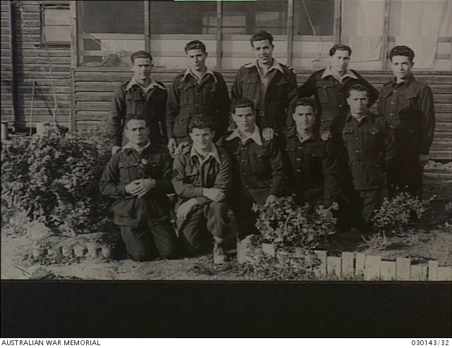 Group of Italian prisoners of war (POW) interned at No. 6 POW Group. In ...
