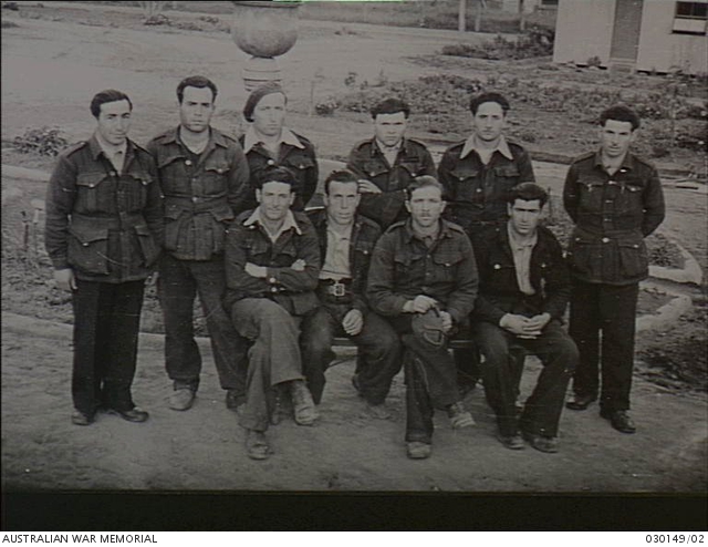 Cowra, NSW. 16 September 1943. A group of ten Italian prisoners of war ...