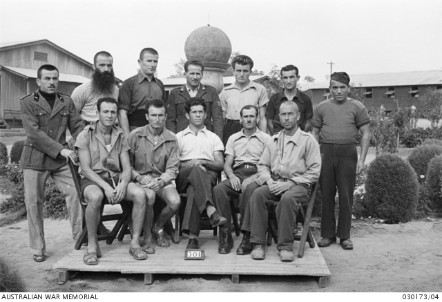Cowra, NSW. 6 February 1944. Group of Italian prisoners of war (POWs ...