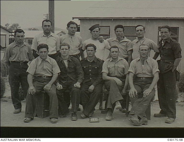 Cowra, NSW. 6 February 1944. Group of Italian prisoners of war (POWs ...