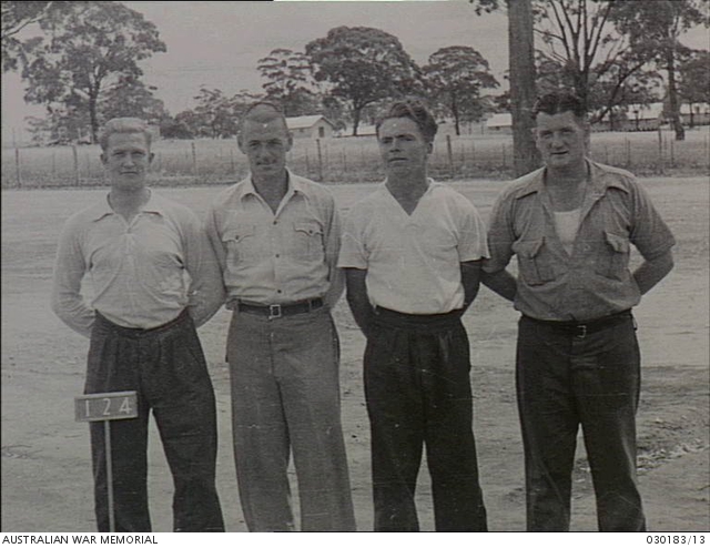 Murchison, Australia. 30 December 1942. Group of four German prisoners ...