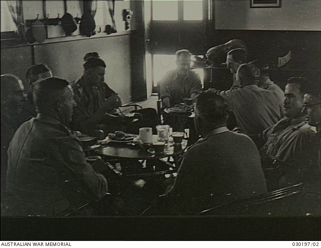 Loveday, Australia. 11 March 1943. View of the Officers' Mess at ...
