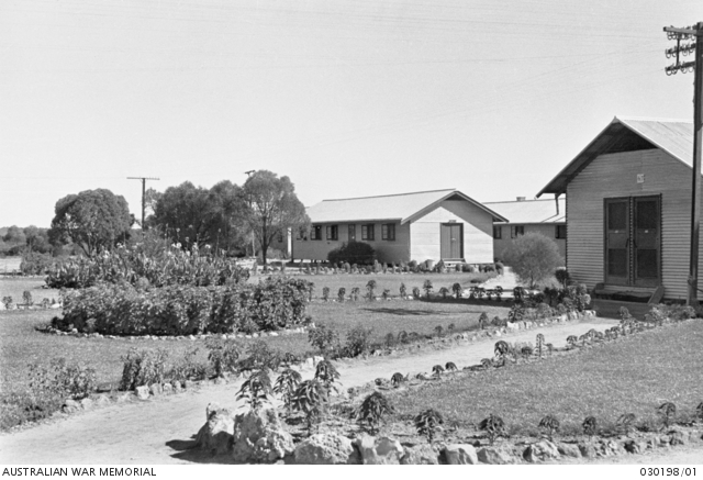 Loveday, Australia. 11 March 1943. View of some buildings of No. 9 Camp ...