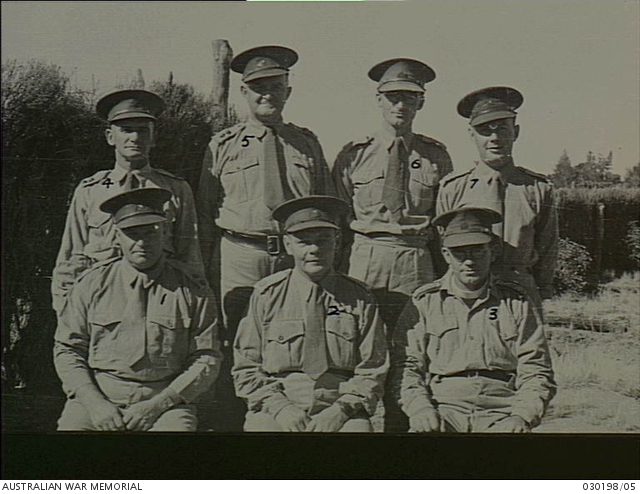 Loveday, Australia. 11 March 1943. Group of Officers of No. 9 Camp ...