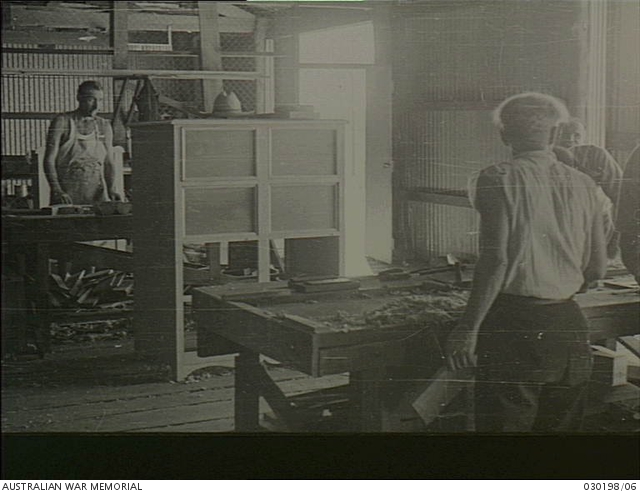 Loveday, Australia. 11 March 1943. Interior of the workshops at No. 9 ...