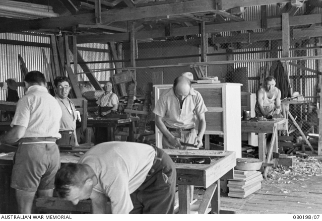 Loveday, Australia. 11 March 1943. Interior of the workshops at No. 9 ...