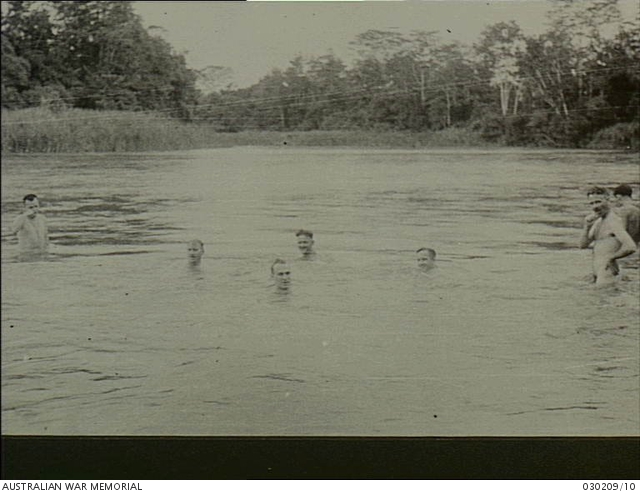 Soputa, Papua. December 1942. Australian troops bathing in the River ...