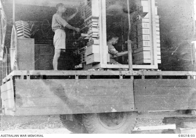 Darwin, NT. 1945. Mobile communication unit comprising 'SOS'-type three ...