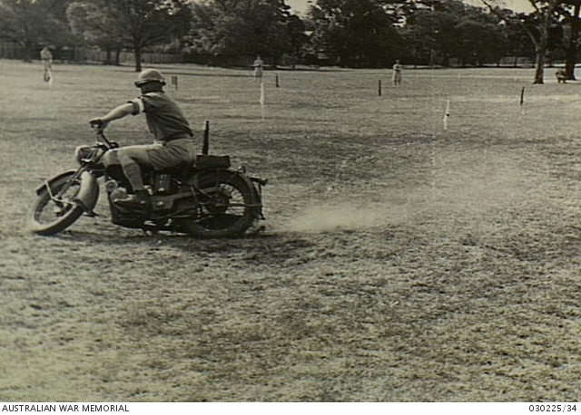Melbourne, Vic. October 1943. An incident in the bending race for ...