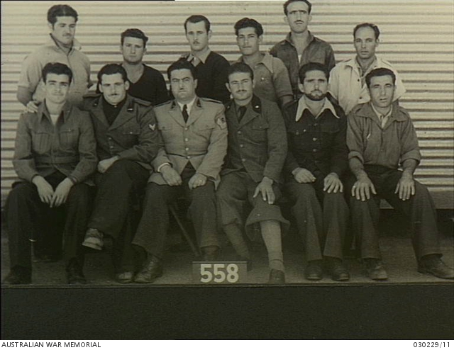 Group portrait of Italian prisoners of war (POWs) interned in D2 ...