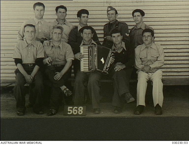 Murchison, Australia. 2 March 1945. Group of Italian prisoners of war ...