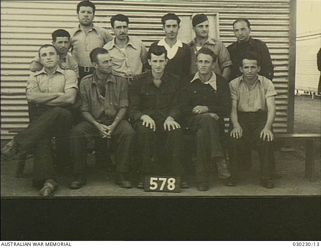 Murchison, Australia. 2 March 1945. Group of Italian prisoners of war ...