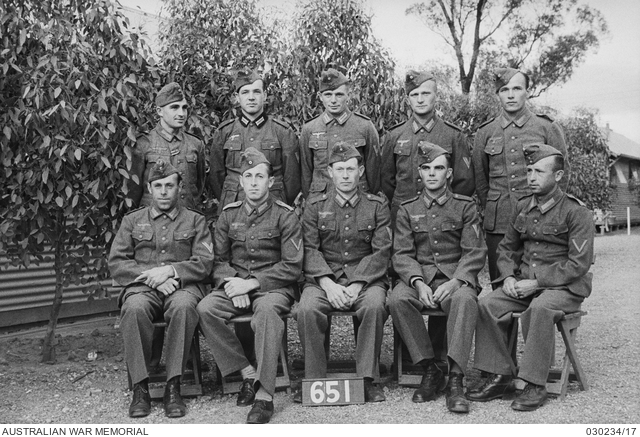 Murchison, Australia. 3 March 1945. Group of German prisoners of war ...