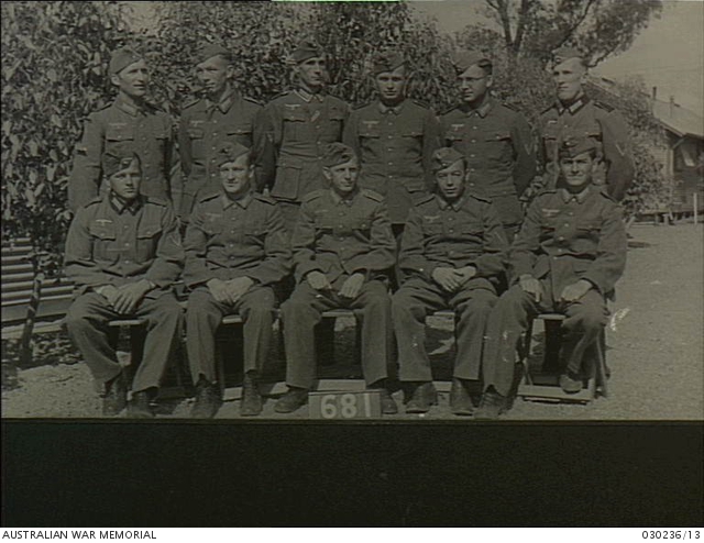 Murchison, Australia. 4 March 1945. Group of German prisoners of war ...