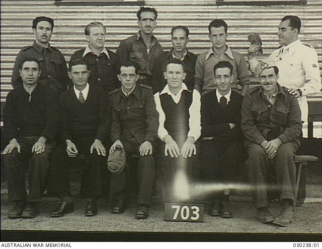 Murchison, Australia. 4 March 1945. Group of Italian prisoners of war ...
