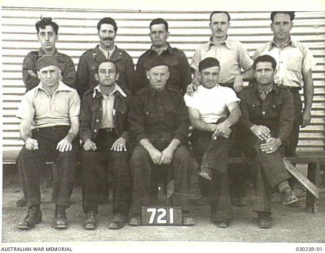 Murchison, Australia. 4 March 1945. Group of Italian prisoners of war ...