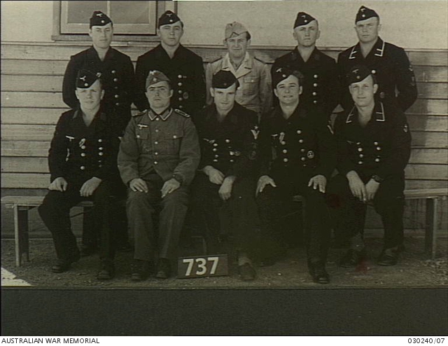Murchison, Australia. 6 March 1945. Group of German prisoners of war ...