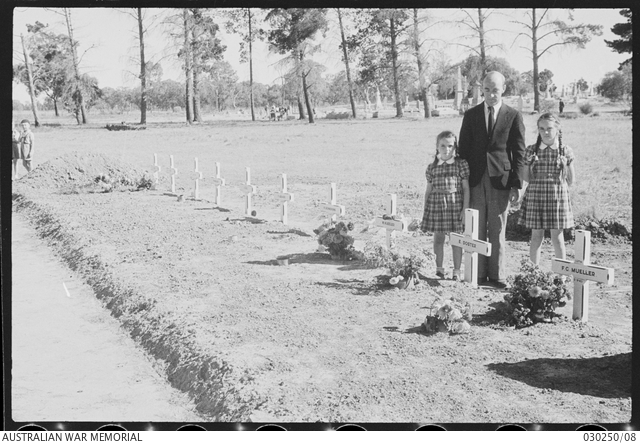 Tatura, Australia. 15 March 1945. Internees from No. 3 Camp, Tatura ...