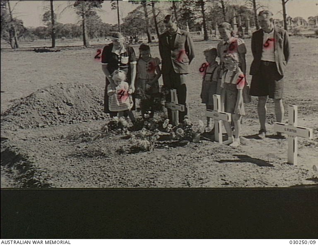 Tatura, Australia. 15 March 1945. Internees from No. 3 Camp, Tatura ...