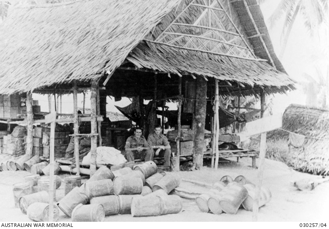 Torricelli Mountains, New Guinea. February 1945. An AIF supply depot ...