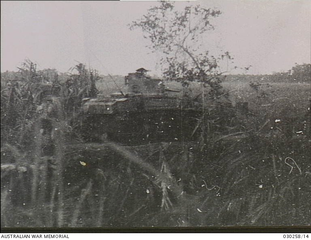 Sanananda, Papua. January 1943. An Australian General Stuart tank ...