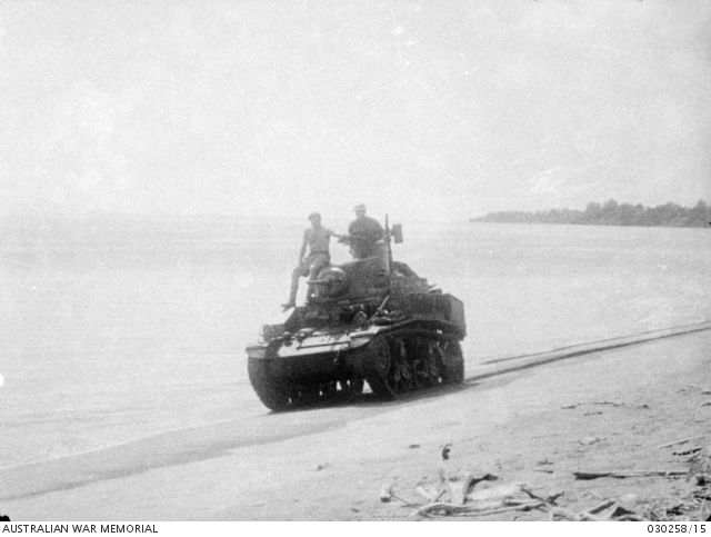 Sanananda, Papua. January 1943. An Australian light cruiser General ...