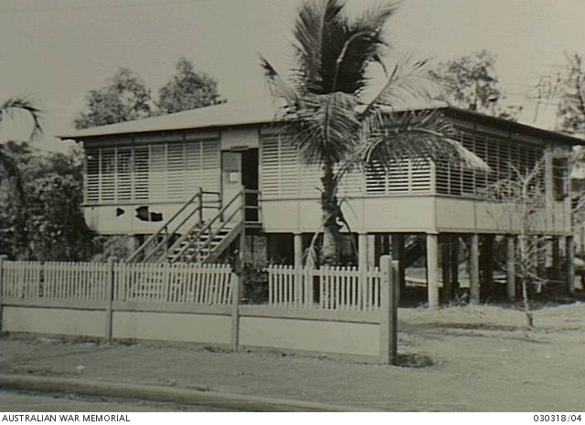 Darwin, NT. September 1944. War damaged dwelling of O. Jenson, Lot 503 ...