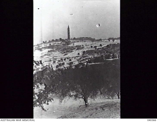JERUSALEM, PALESTINE, 1941-12. SCENE AT JERUSALEM DURING SNOWFALL OF ...