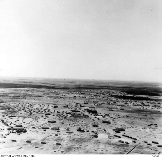 PALESTINE. 1942-03-10. AERIAL VIEW OF DIMRA CAMP, ONE OF THE CAMPS IN ...