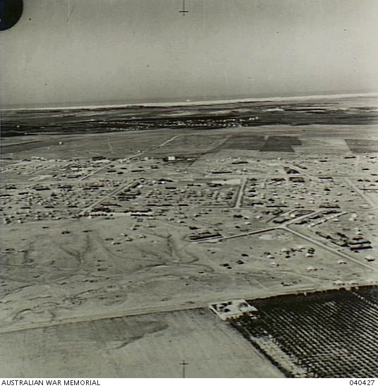 Qastina, Palestine. 1942-03-10. An aerial view of an AIF camp area ...