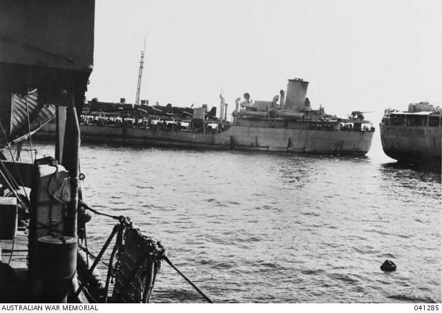 Milne Bay, Papua. c. 1943. A photograph taken from HMAS Broome showing ...