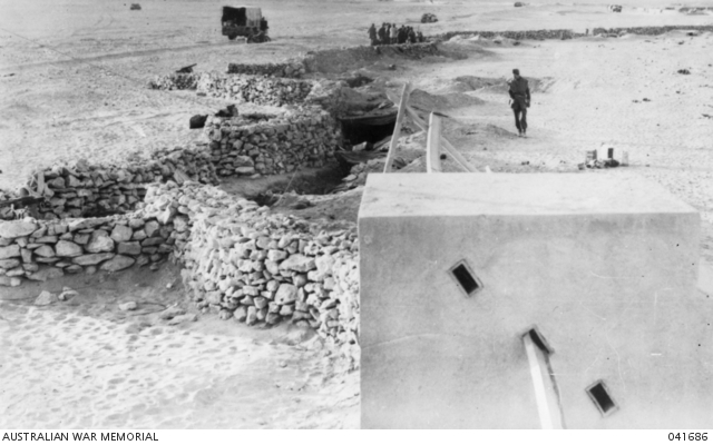 Bardia, Libya. 1941-01. Battle for Bardia. A view of some of the ...