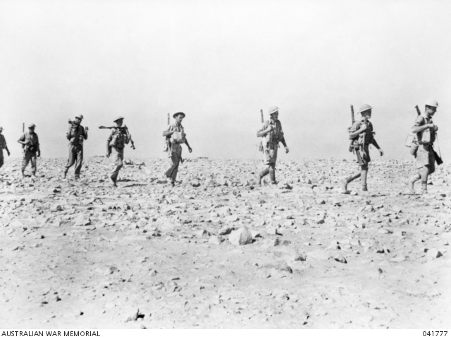TOBRUK, LIBYA. 1941-08-08. INFANTRY OF THE 9TH AUSTRALIAN DIVISION ...