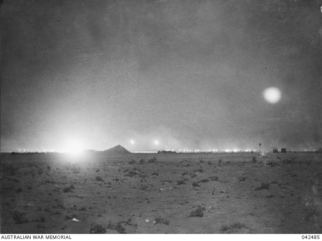 EL ALAMEIN, NORTH AFRICA. 1942-10-23. THE BATTLE OF EGYPT BEGAN AT 2140 ...