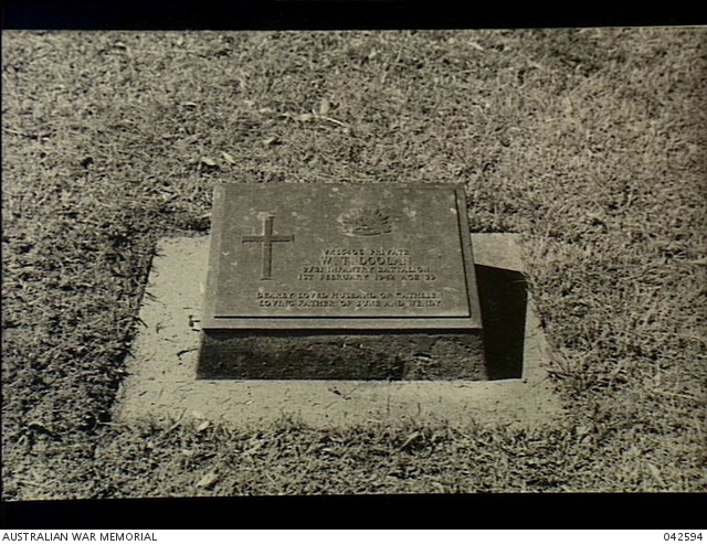 Ambon, Netherland East Indies. 1960-05. The grave of VX35406 Private W ...